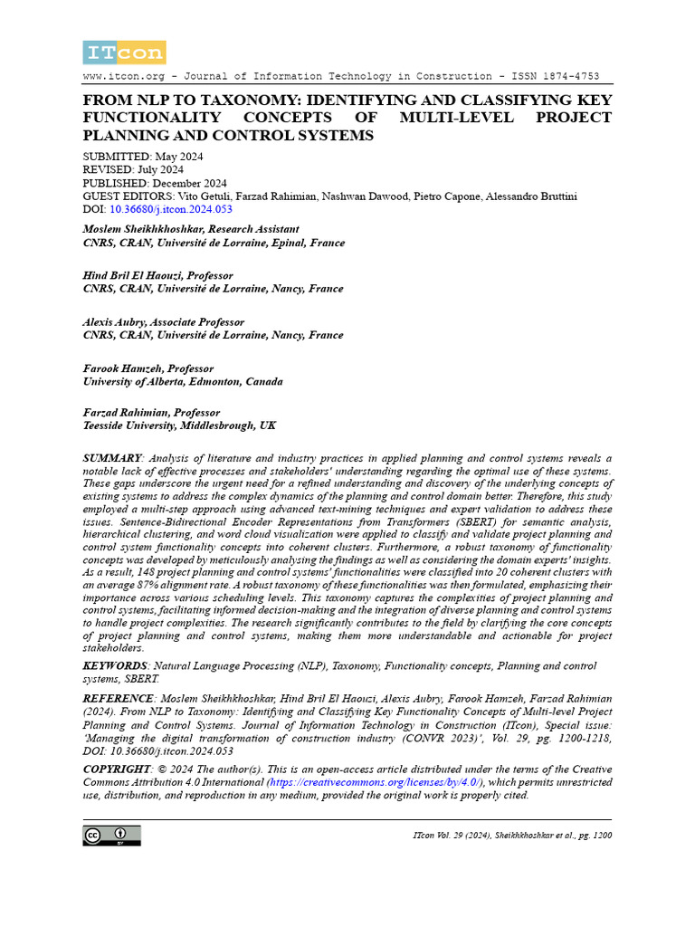 2024_53-ITcon-SI-Sheikhkhoshkar | PDF | Cluster Analysis | Data Analysis