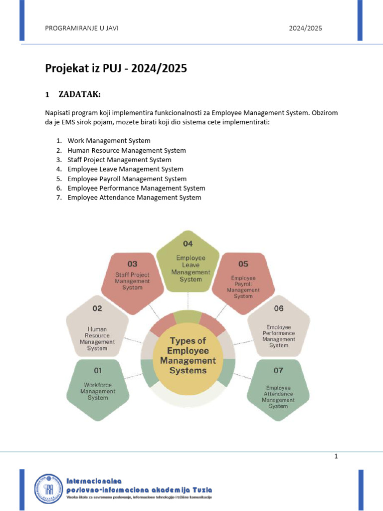 PUJ - Projekat 2024/2025 | PDF