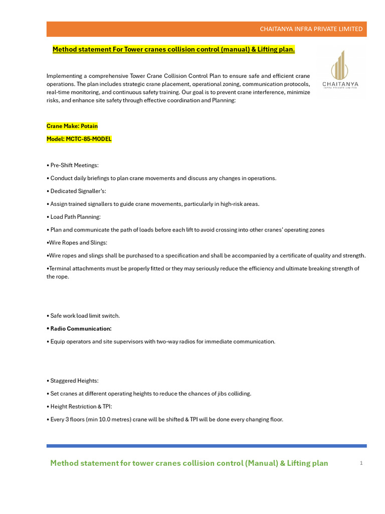 Methodology For Tower Cranes Collision Control | PDF | Crane (Machine ...
