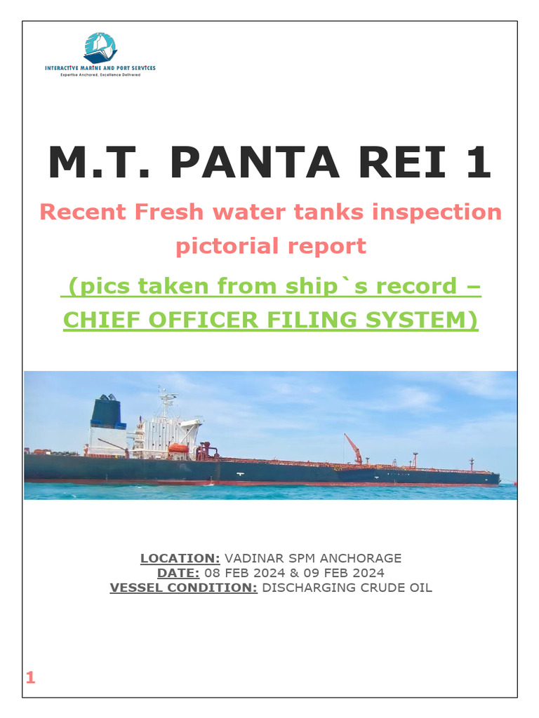 MT PANTA REI1 REPORT - F.W. TANKS | PDF