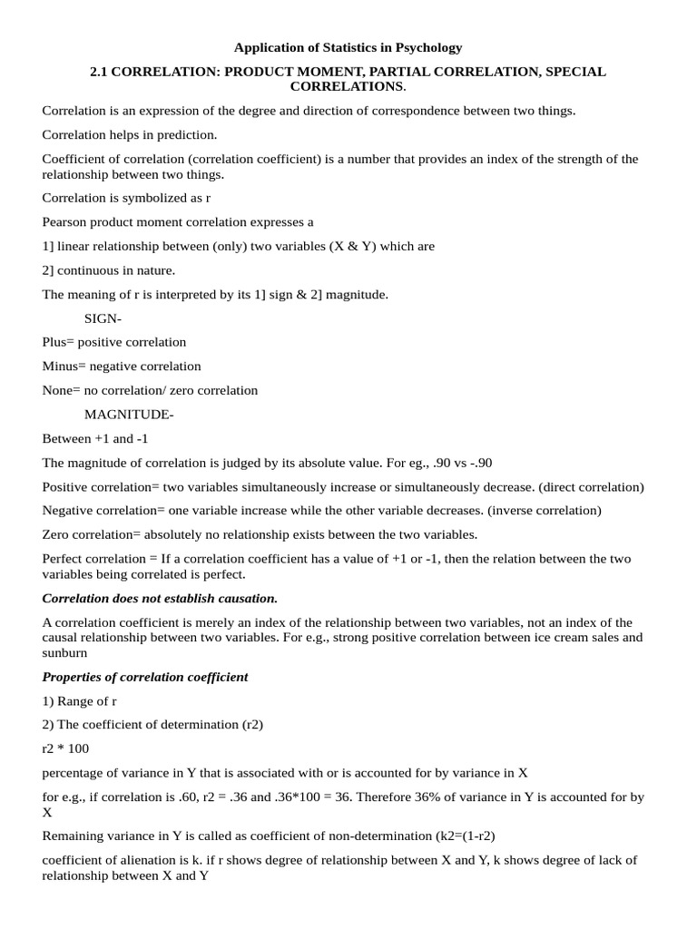 Understanding Correlation in Psychology | PDF | Data Analysis ...