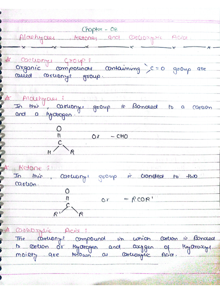Aldehyde, Ketone & COOH | PDF