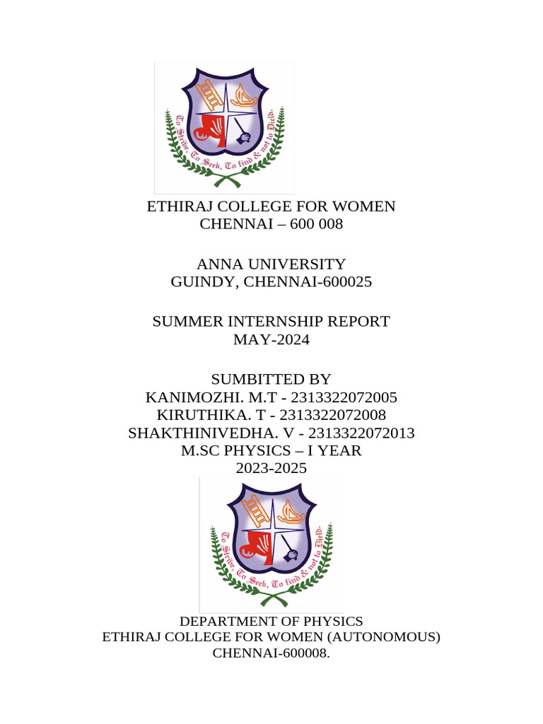 Ethiraj College For Women | PDF | X Ray Crystallography | Infrared ...