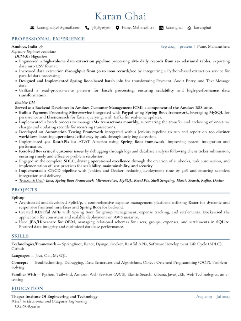 Karan Ghai FlowCV Resume 20241210 | PDF | Information Technology | Systems Architecture