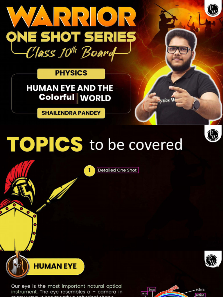 Human Eye & The Colorful World - Class Notes - WARRIOR SERIES CLASS ...