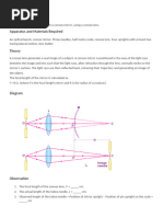 Focal Length of Convex Mirror Experiment | PDF | Mirror | Glass ...