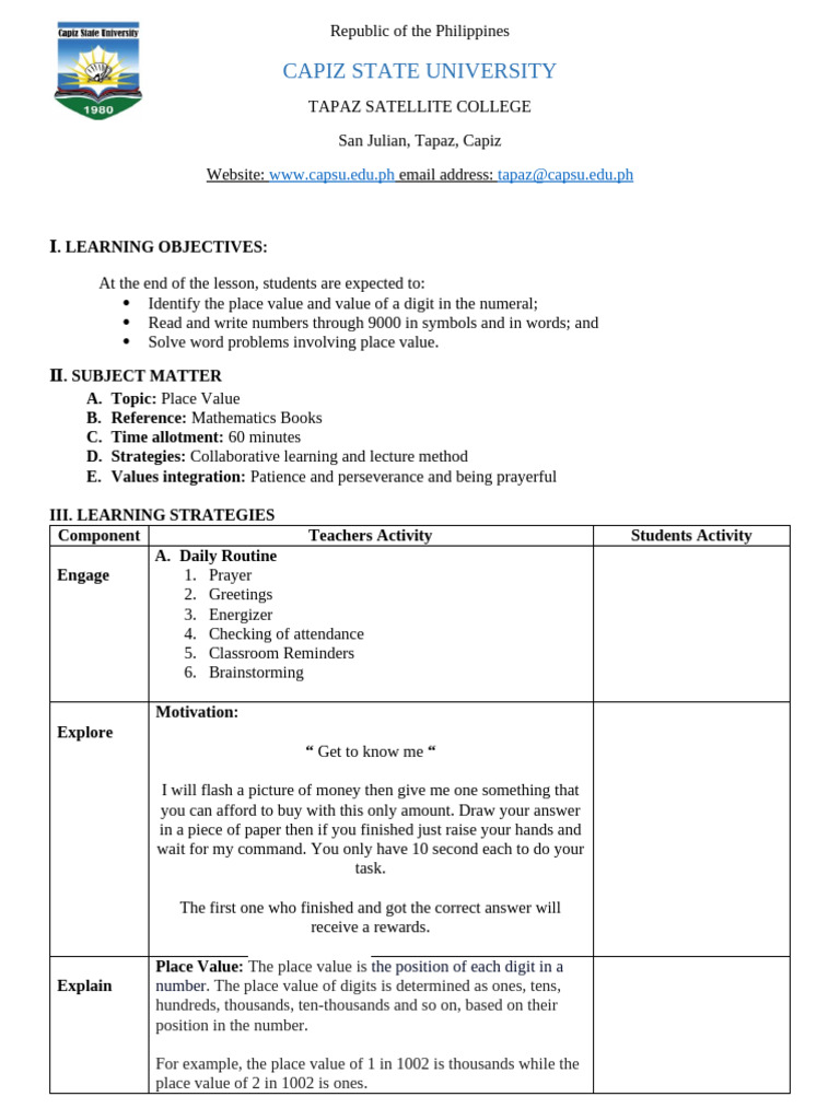 BHEBE primary | PDF | Learning | Cognition