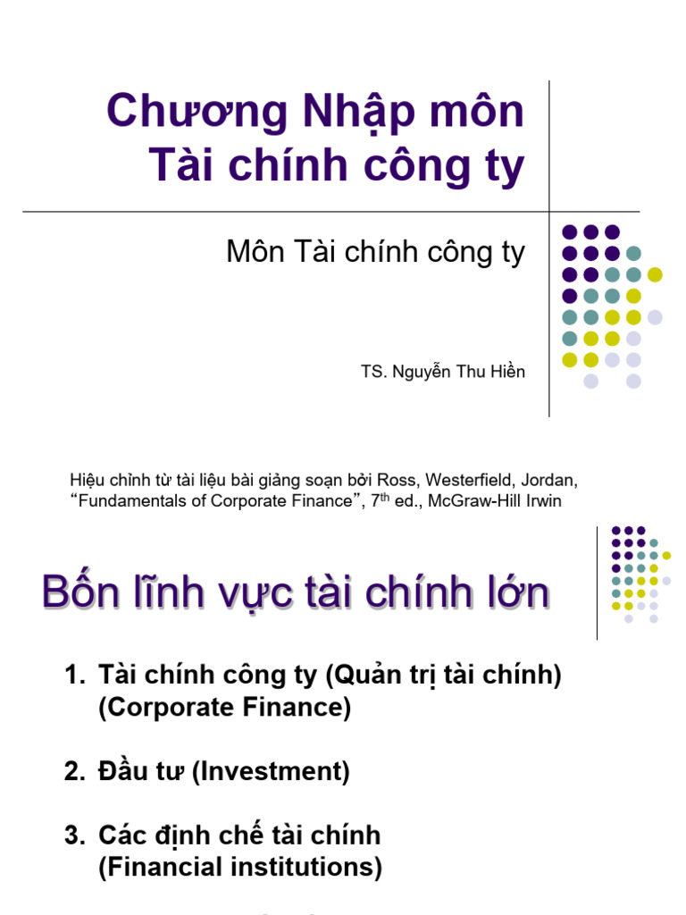 1 - Nhap Mon Quan Tri Tai Chinh | PDF