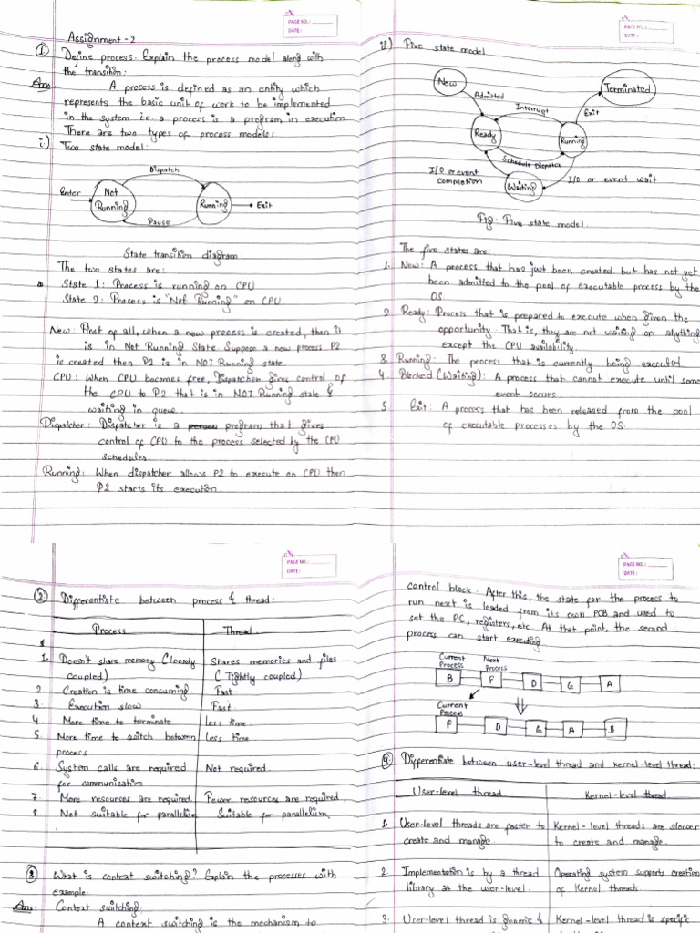 Chapter 2 - Process Management Old Question Solution | PDF