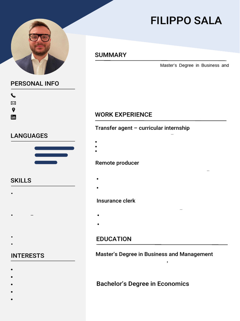 CV2024 - Filippo Sala | PDF | Business