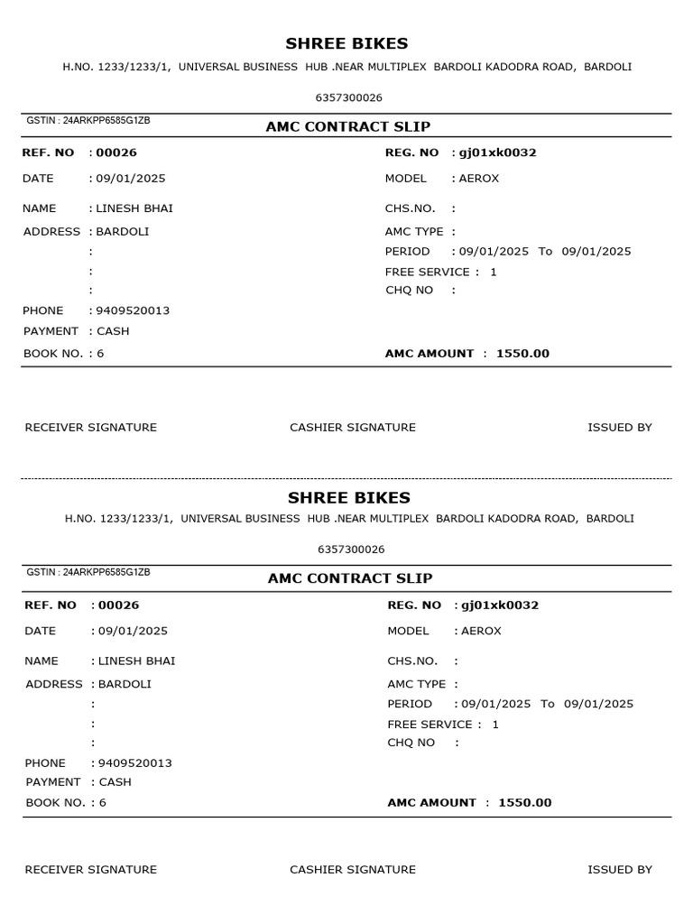Linesh Bhai Amc Card | PDF