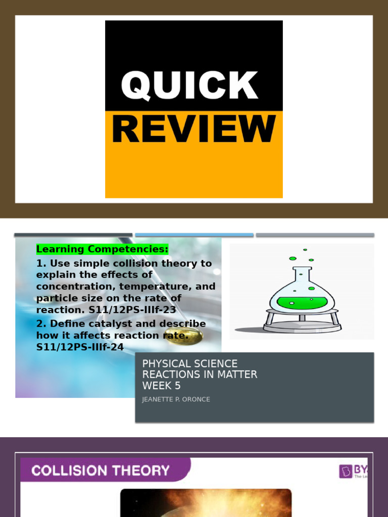 Factors Influencing Reaction Rates | PDF | Reaction Rate | Chemical ...