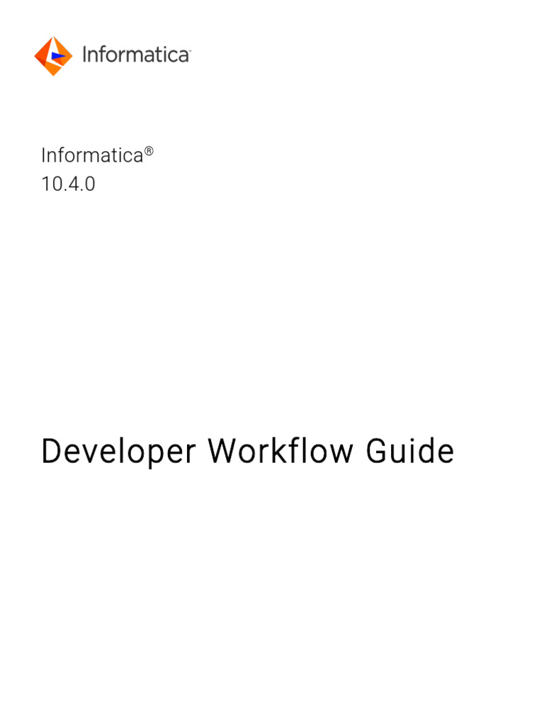 Informatica Power Center 10 Workflow Developer Guide Pdf Parameter Computer Programming