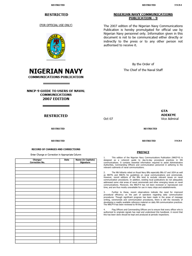 NNCP-9: Naval Communications Guide | PDF | Telegraphy | Radio