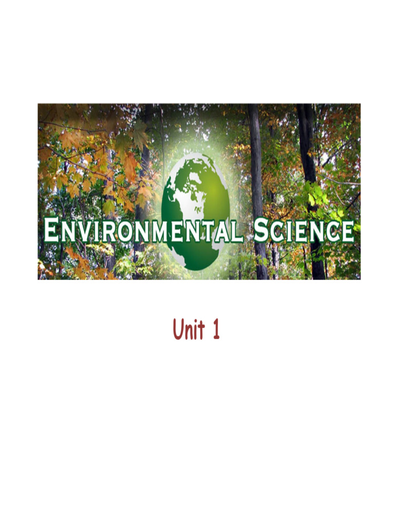 Unit 1 | PDF | Sustainability | Natural Environment