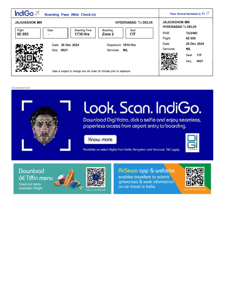 Indigo Baordign Pass | PDF