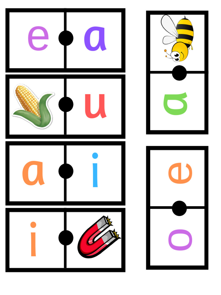 dominó de vocales | PDF