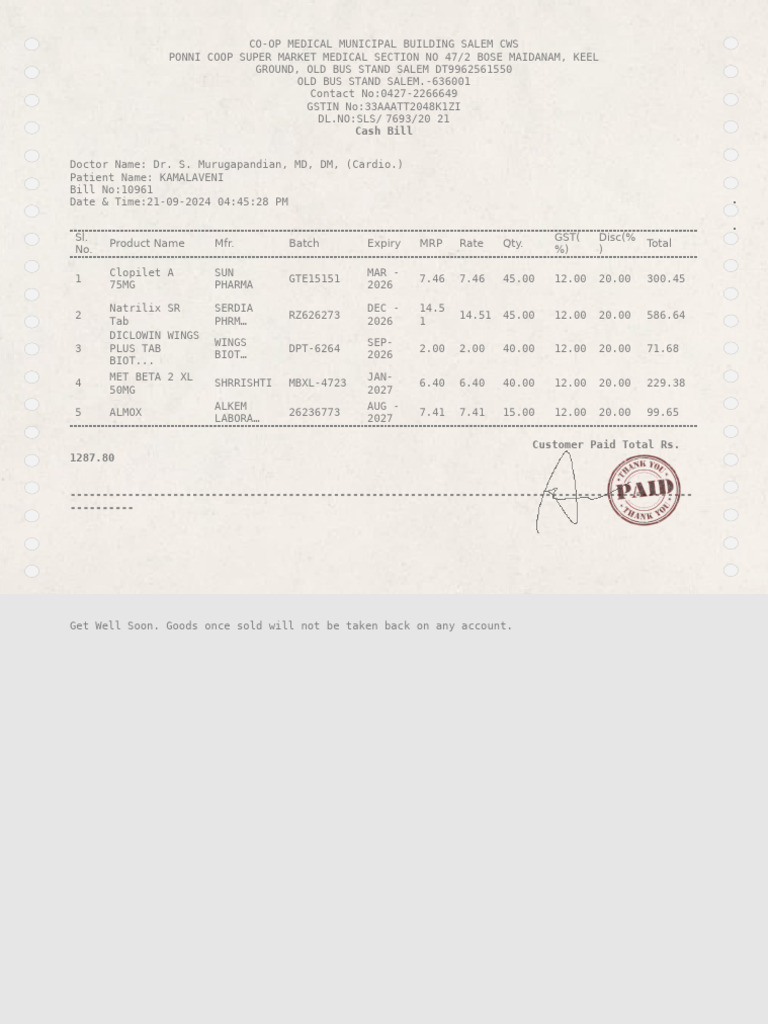 Medical Bill Format3 | PDF