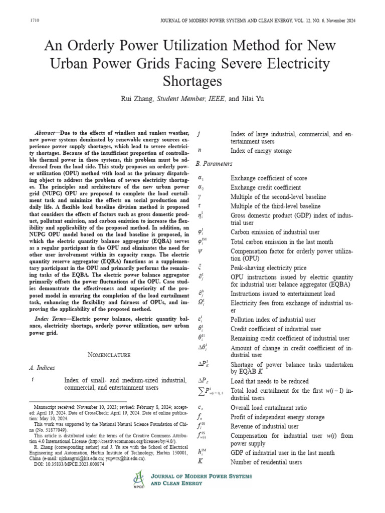 An Orderly Power Utilization Method For New Urban Power Grids Facing ...