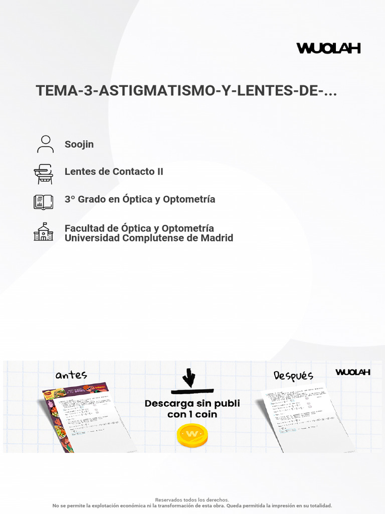 Wuolah Free TEMA 3 ASTIGMATISMO Y LENTES DE CONTACTO | PDF | Óptica ...