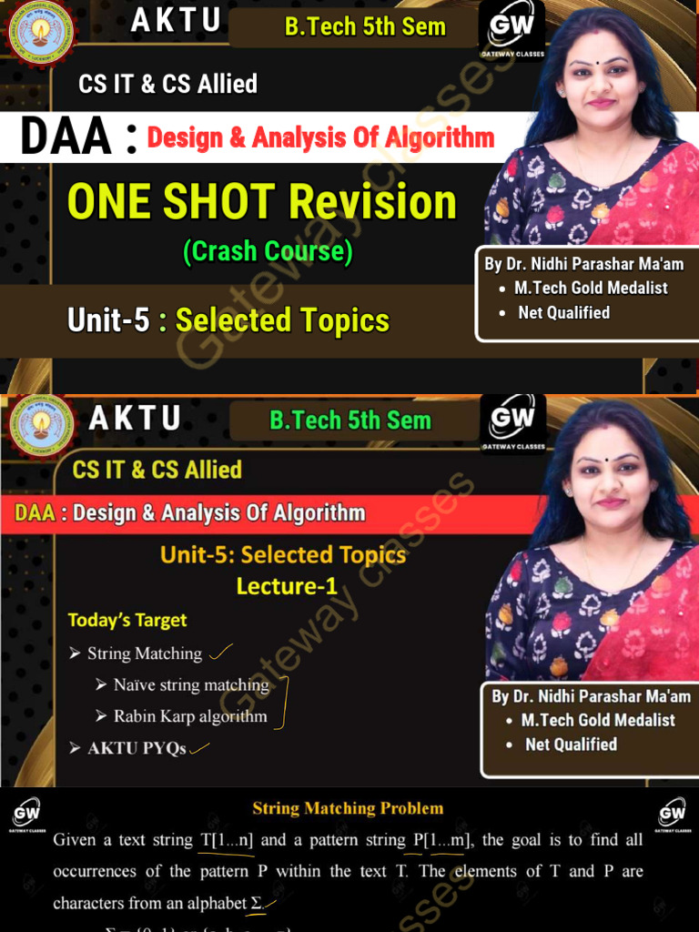 DAA U-5 One Shot AKTU B.TECH | PDF