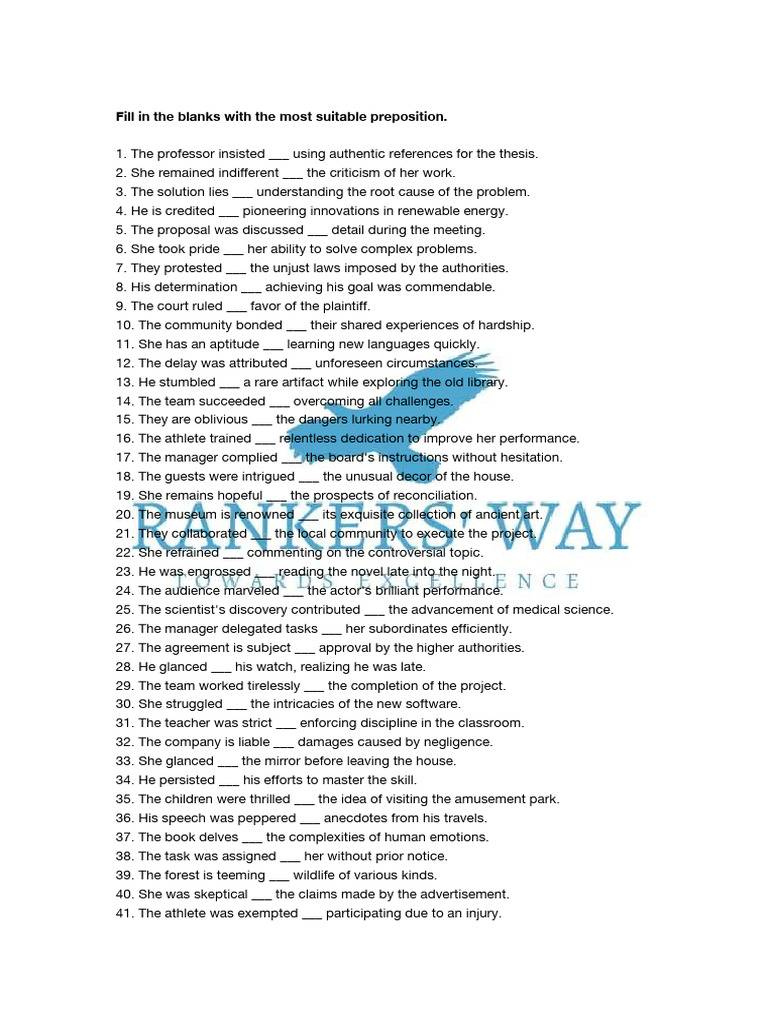 PREPOSITIONS NEW 9 | PDF