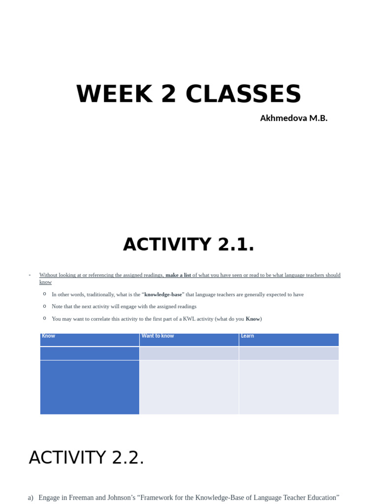 WEEK 2 CLASSES WEB | PDF | Language Acquisition | Applied Linguistics