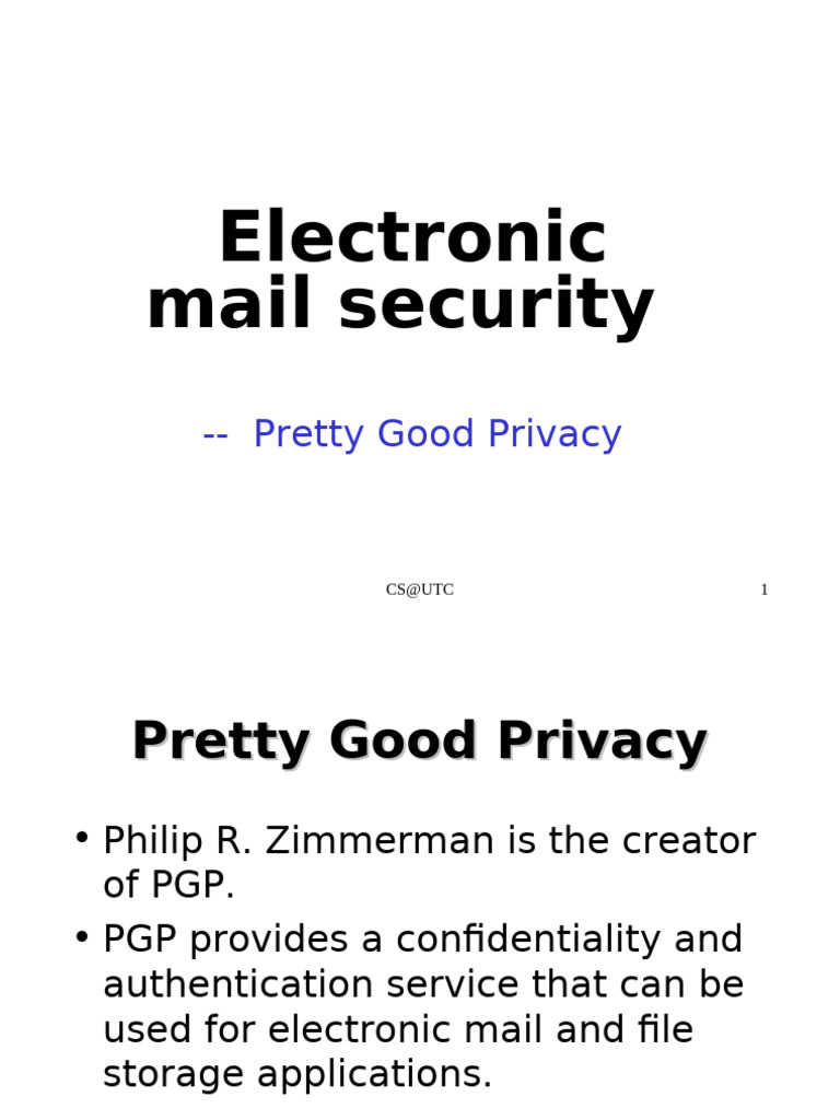 Email Security | PDF | Public Key Cryptography | Encryption