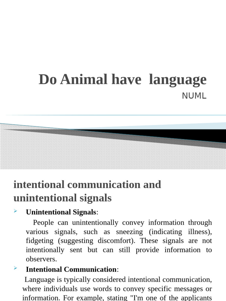 Animal Communication vs. Human Language | PDF | Communication | Cognition