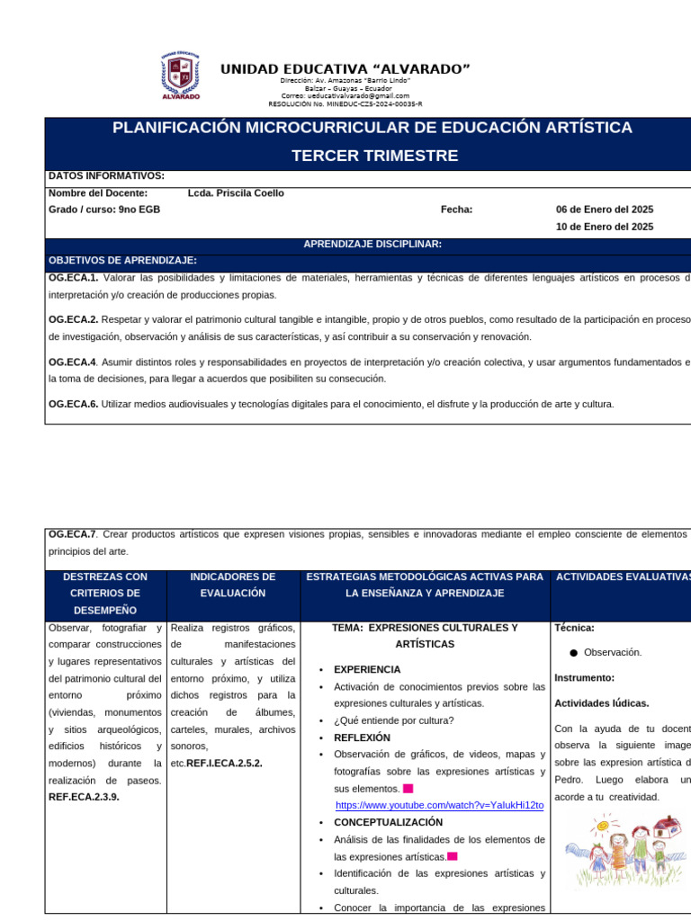 Eca-9no 3er - Trimestre | PDF | Evaluación | Aprendizaje