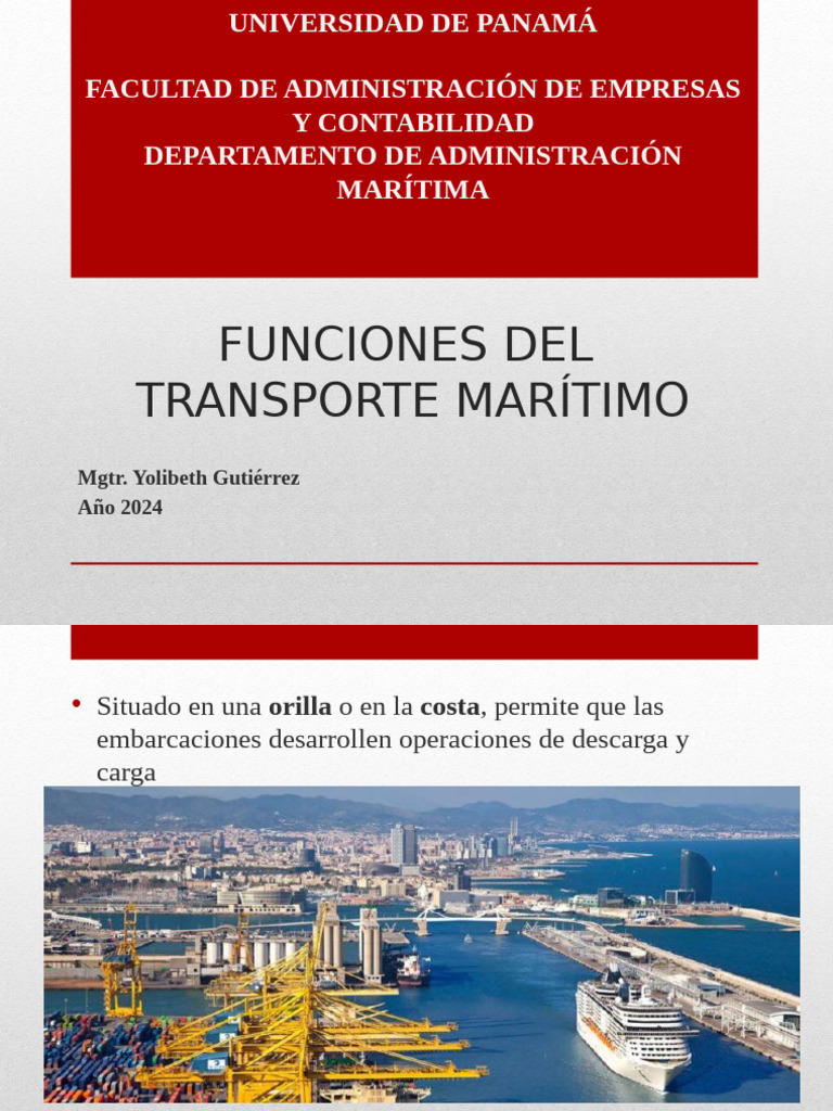 Tipos de Buques en Transporte Marítimo | PDF | Puerto | Buques