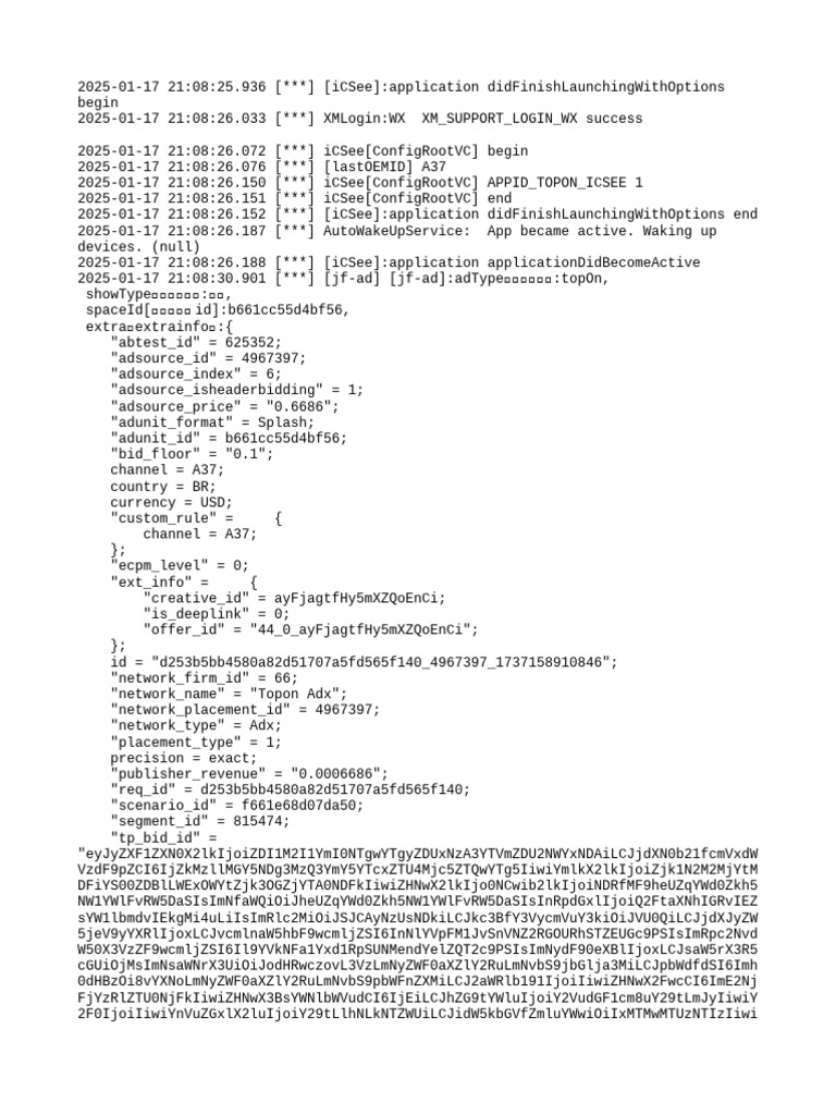 App Debug Log Pdf