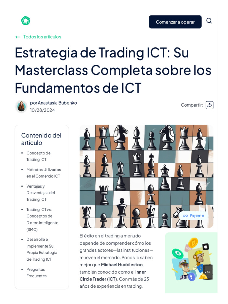 Estrategia de Trading ICT: Guía Completa | PDF | Comerciante (Finanzas ...