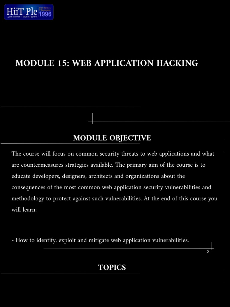 Web Application Hacking | PDF | Vulnerability (Computing) | Security
