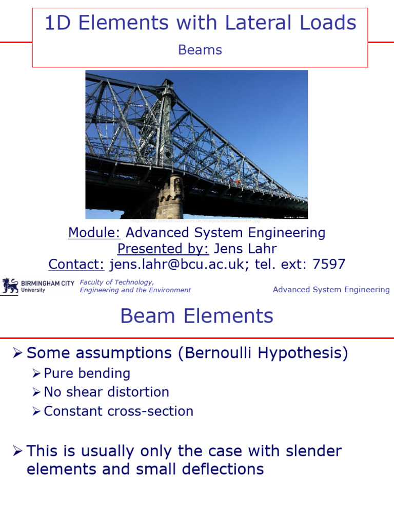 ENG7151_ASE_FEA_1D_Beam_Element_direct_method | PDF | Beam (Structure ...