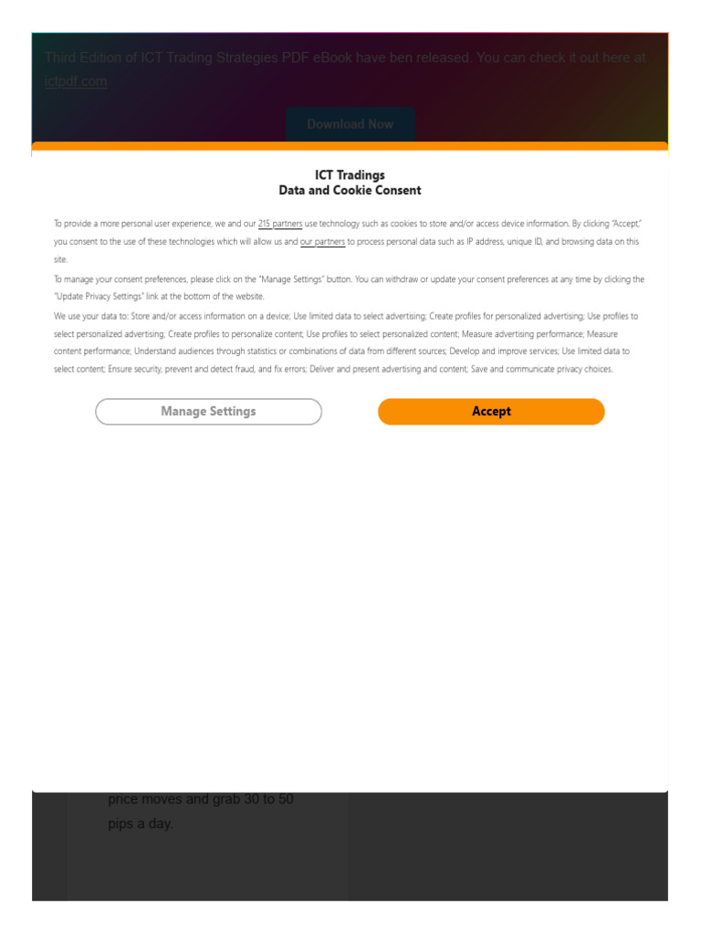 Master ICT Scalping Strategy - Book 30 To 50 Pips A Day | PDF | Http Cookie | Privacy