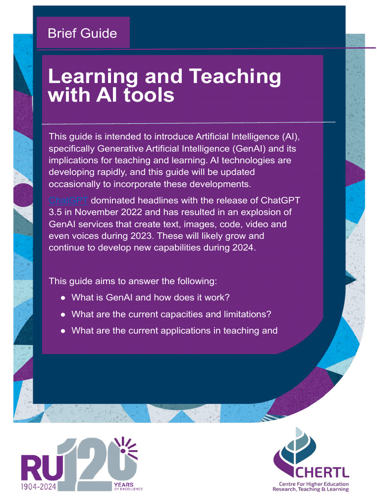 Learning_and_Teaching_with_AI_tools_ | PDF | Artificial Intelligence ...