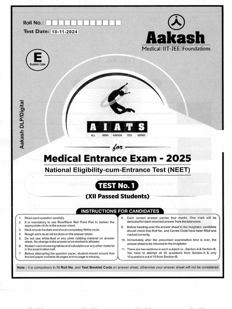 Aiats-01 Aakash | PDF