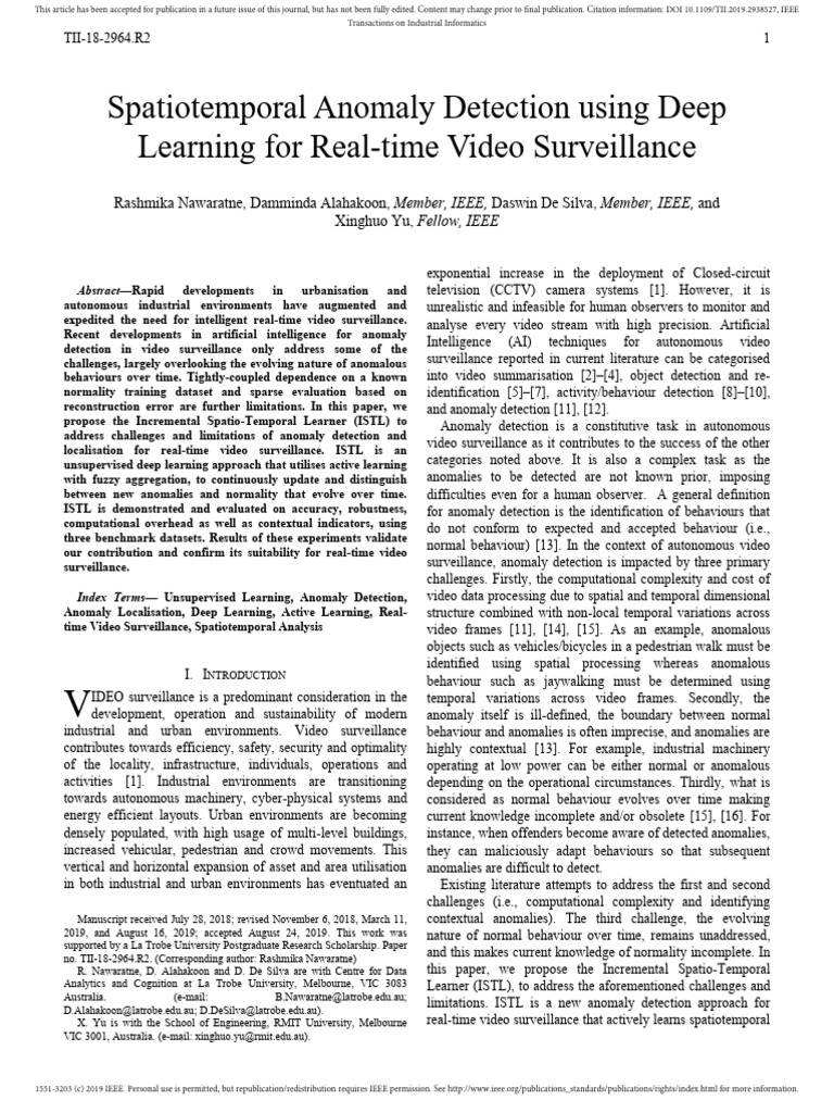 Spatiotemporal Anomaly Detection | PDF | Deep Learning | Applied Mathematics