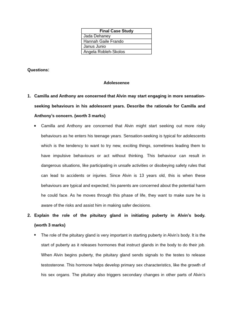 Lifespan Final Case Study | PDF | Intelligence | Menopause