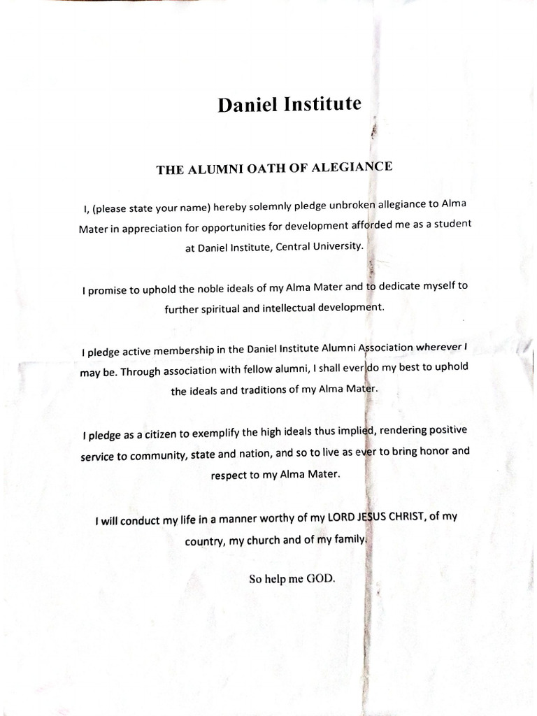 DI Alumni Oath of Alegiance | PDF