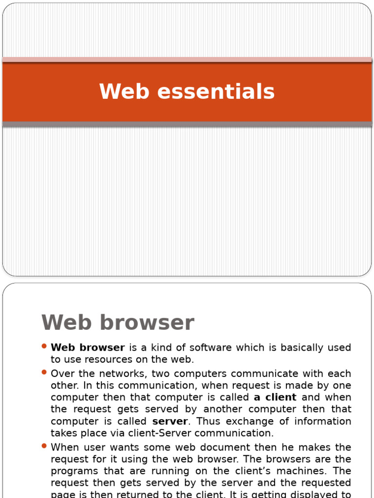 Web Server & Web Browser | PDF | World Wide Web | Internet & Web