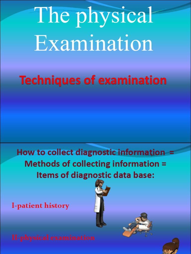 Diagnostic Examination Techniques Guide | PDF | Epithelium | Physical ...