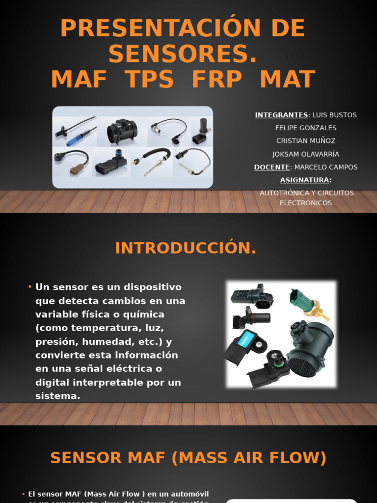 Presentación de Sensores | PDF | Sensor | Inyección de combustible