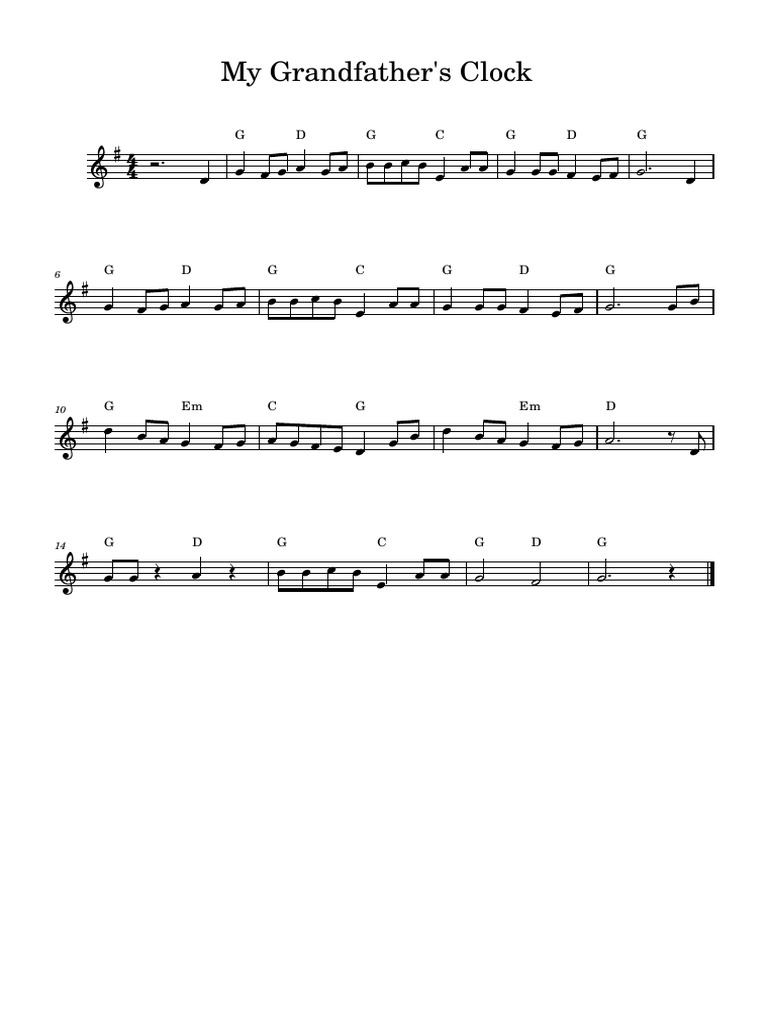 My+Grandfather%27s+Clock | PDF