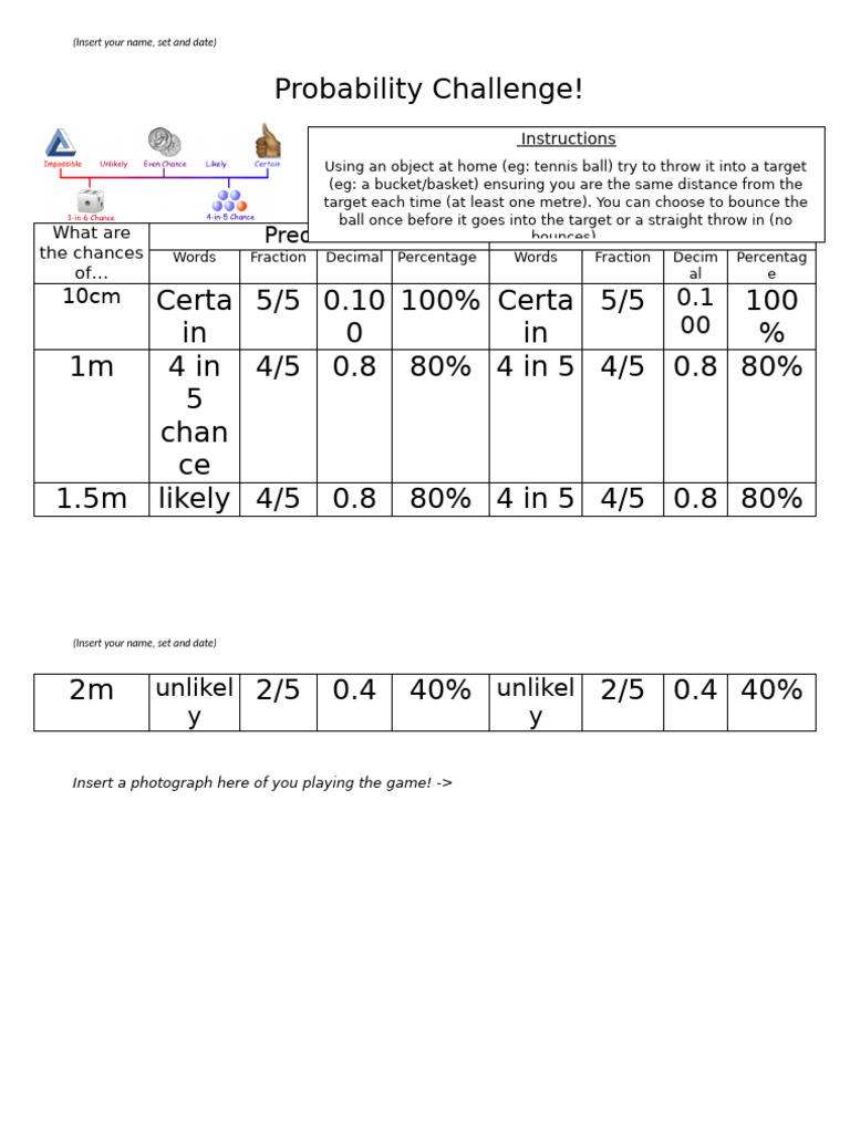 Name - Set - Probability Homework | PDF