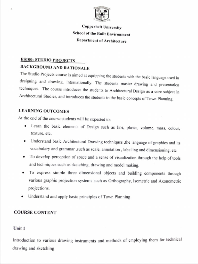 ES 100 Course Outline | PDF