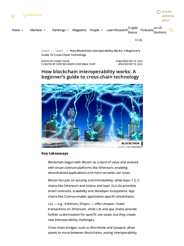 What is blockchain interoperability_ A beginner’s guide | PDF