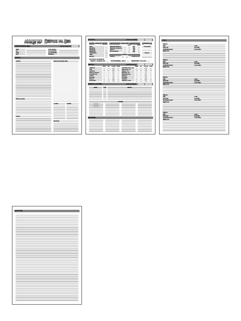 Naruto-Shinobi-No-Sho-Ficha-De-Personagem-V-2-Biblioteca-Elfica-1 - Convertido-1 | PDF