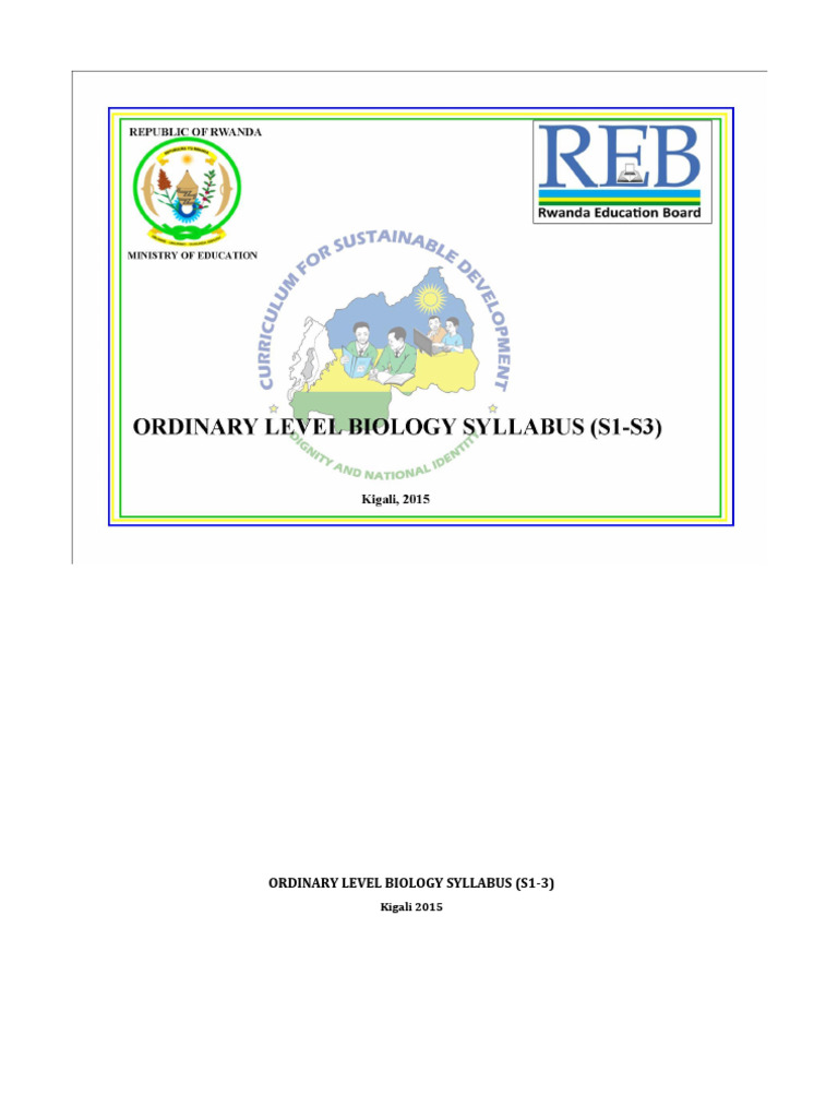 Biology O Level (S1-S3)_2015 | PDF | Educational Assessment | Learning